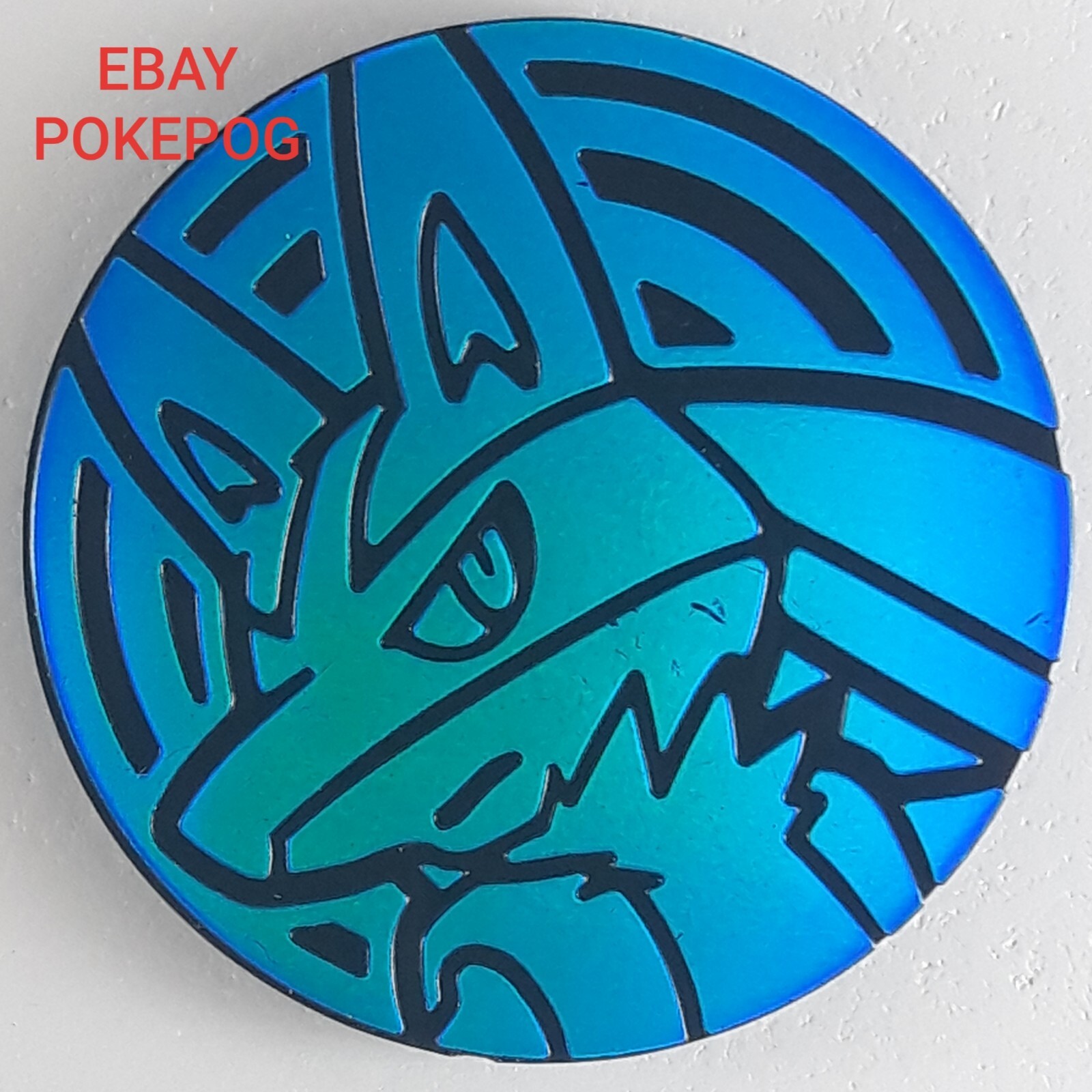 LUCARIO 2020 Jeton Pièce Coin Pog Pokémon Blue Rainbow Holofoil Ø 34 mm ...