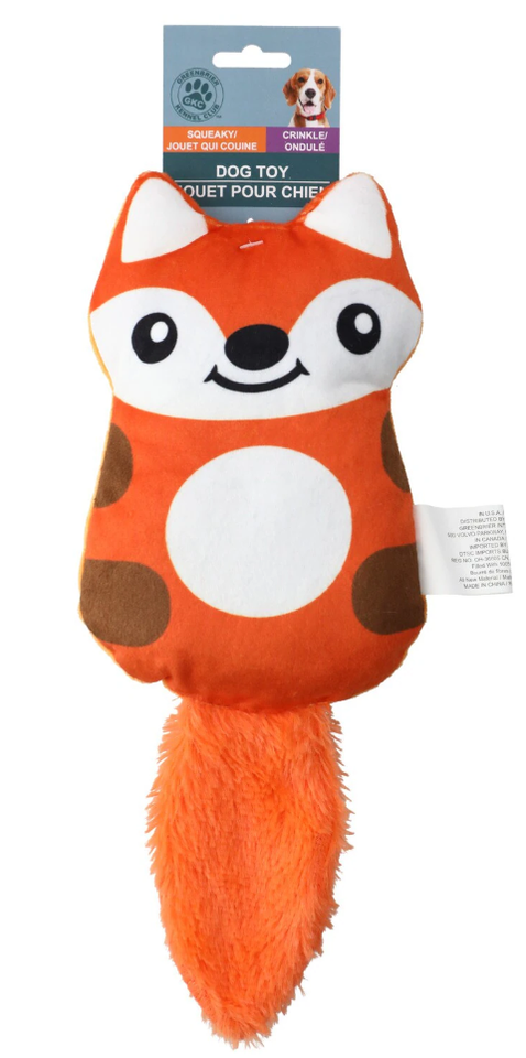 Greenbrier Kennel Club Woodland Shaped Animal Dog Toy Fox Raccoon ...