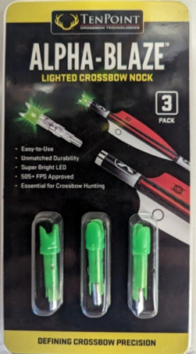 TenPoint Alpha Blaze Lighted Nocks Bowstring Activated, Green 3-Pack - HEA-379.3 788244015560 | eBay
