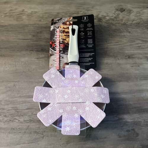 Bklyn Steel Co. Mini Fry Pan With Felt Protector Pink Snowflakes | eBay