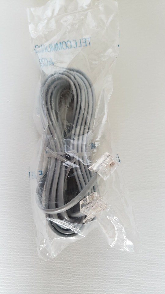 14ft Telephone Line Cord Cable Wire 6P4C RJ11 DSL Modem Fax Phone ...