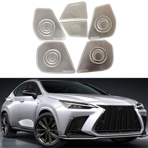 6PCS Silver Door Speaker Audio Sound Cover Trim For Lexus NX250 350 ...