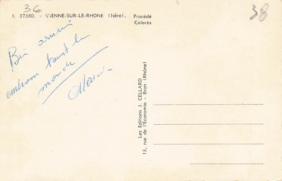 38 VIENNE CONFLUENT GERE ET RHONE | eBay