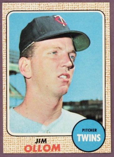 1968 TOPPS OPC O PEE CHEE MLB BASEBALL #91 JIM OLLOM NM Minnesota Twins ...