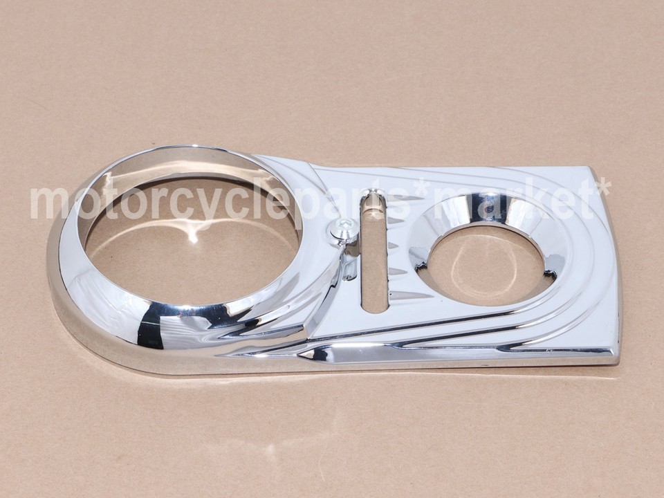 Chrome Dash Panel Insert Cover Die Cast Sculpted For Harley Softail ...