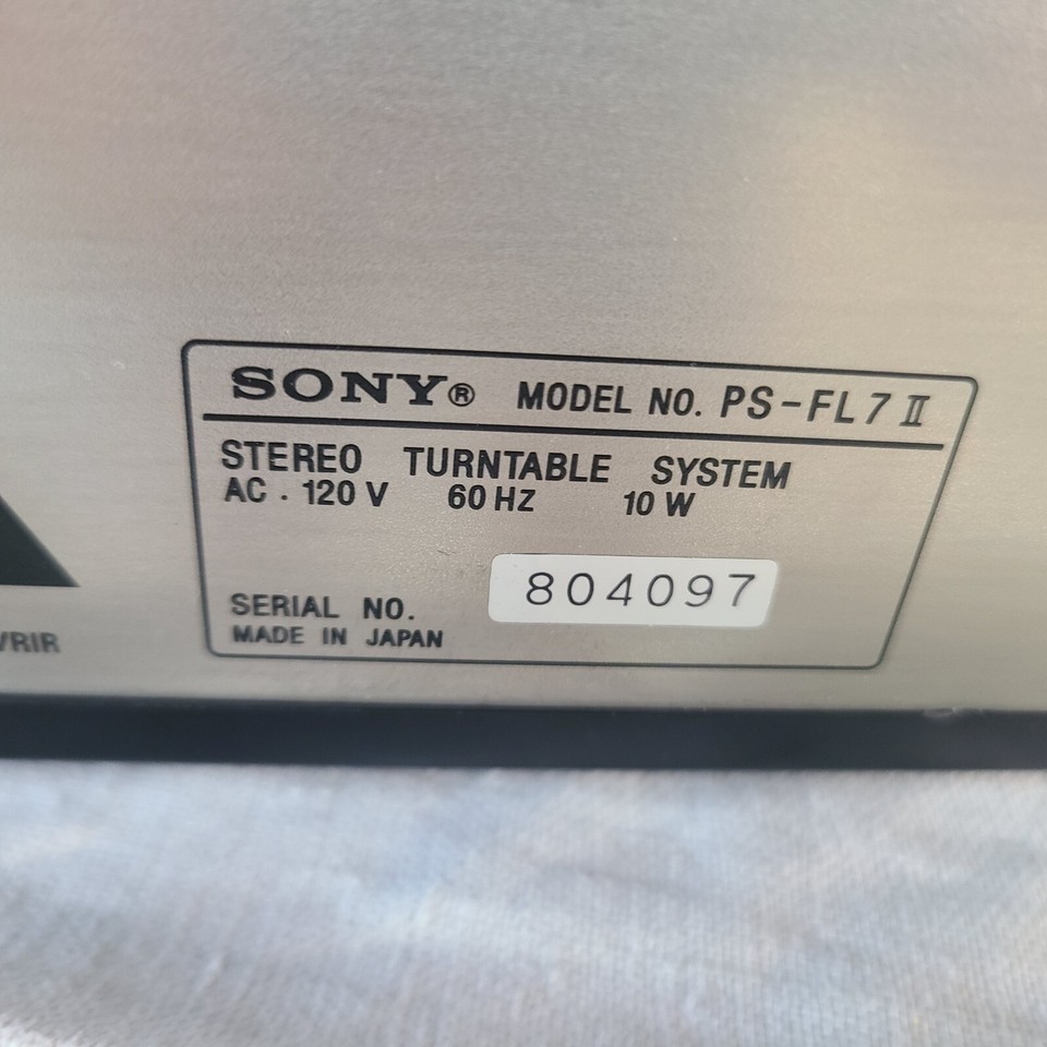 Sony Linear Tracking/Quartz Lock Direct Drive PS-FL7 II Stereo ...