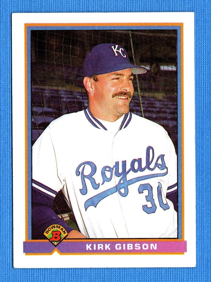 1991 Bowman #302 Kirk Gibson Royals | eBay