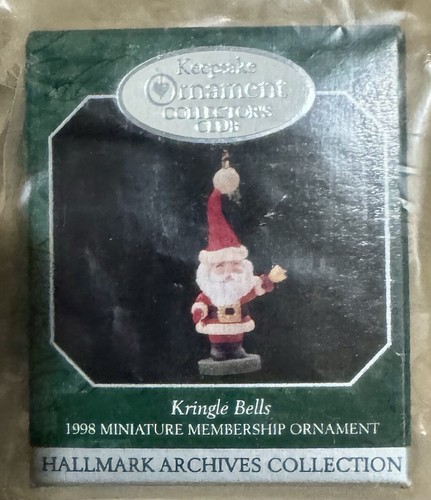 1998 Kringle Bells Hallmark Christmas Miniature Ornament Archives ...
