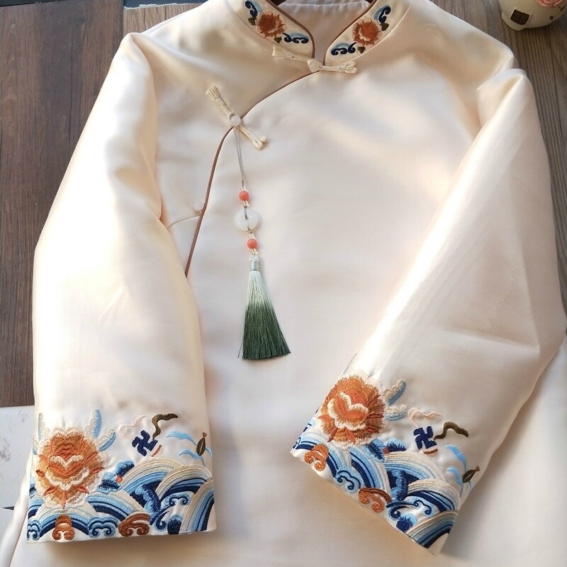 Lady Chinese Traditional Hanfu Waist Tassel Pendant Lotus Hanging Gift ...