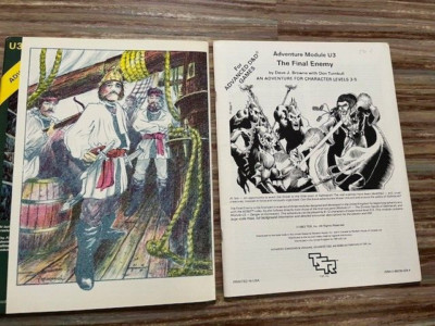 RARE DUNGEONS & DRAGONS MODULE U3 THE FINAL ENEMY 1983 ORIGINAL D&D TSR ...