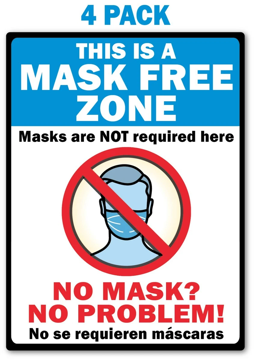 No Mask Allowed Signs