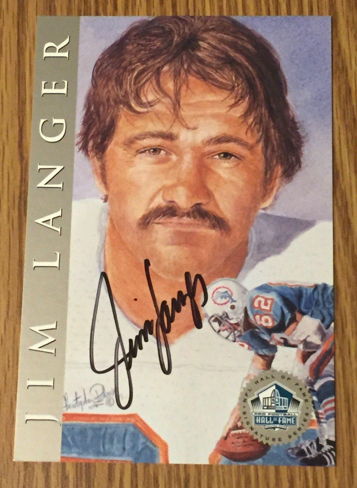 JIM LANGER HOF AUTO Ron Mix Signature Series MIAMI DOLPHINS (#1635/2500 ...