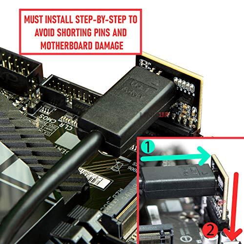 Usb 3.2 Gen 2x2 20gbps Usbc Type Internal Panel Cable Mount Motherboard ...