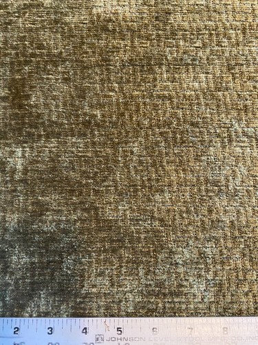 Olive Green W/ Black Stitch Chenille Upholstery Fabric By The Yard ...