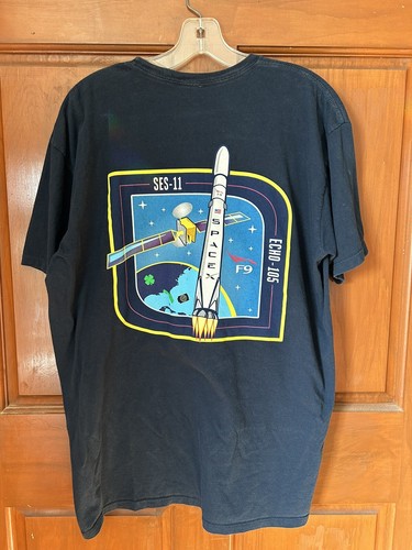 Authentic SpaceX Navy Blue XL T-shirt Tee Elon Musk | eBay