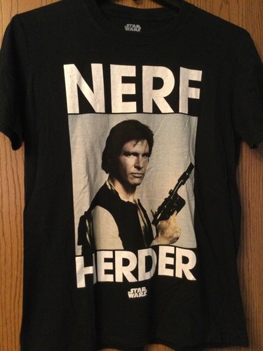 Star Wars - Han Solo - “Nerf Herder” - Black Shirt - L | eBay