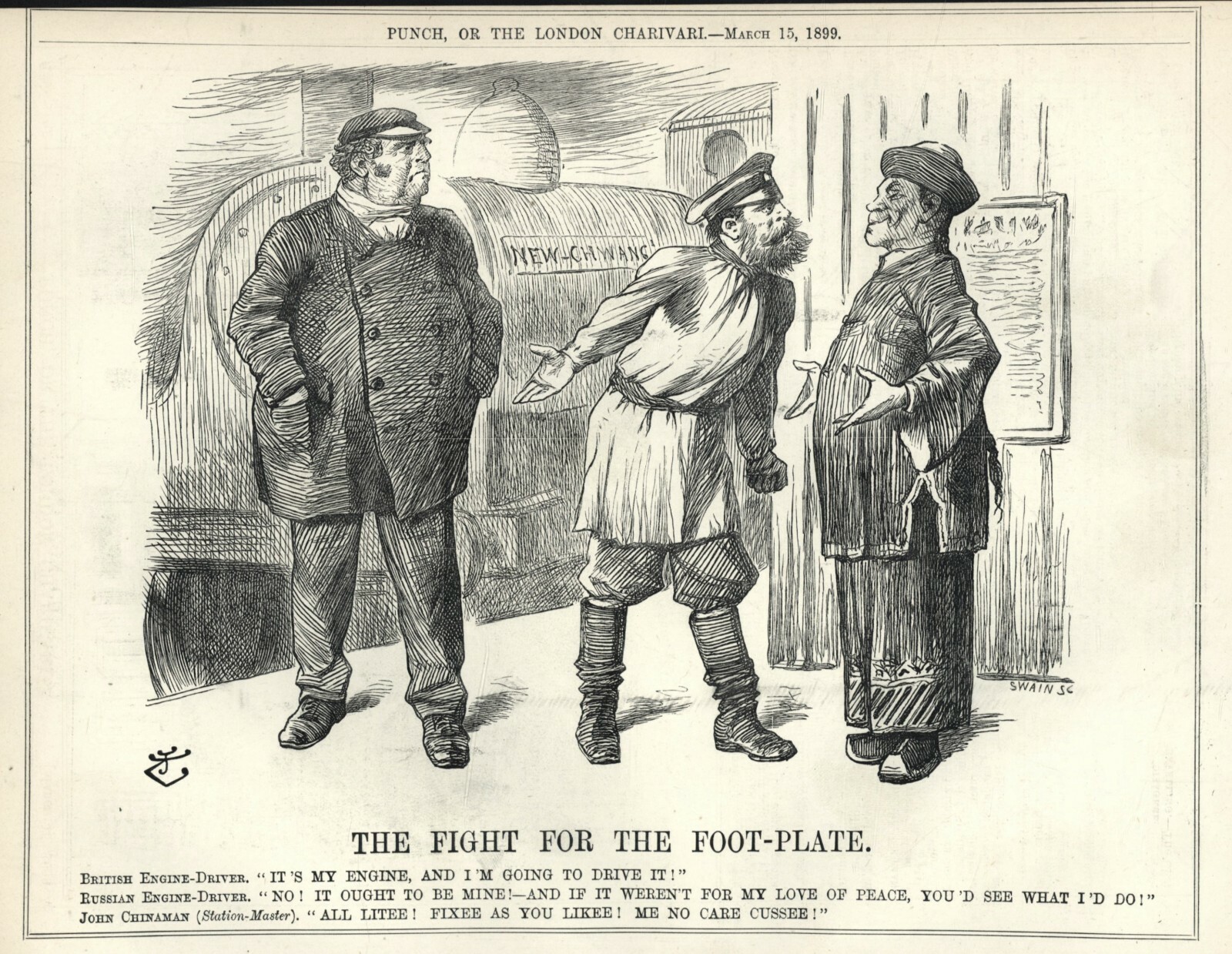 British 1899 Pollical Cartoon - IMPERIALSM: GREAT BRITIAN & RUSSIA ...