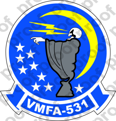 STICKER USMC VMFA 531 GREY GHOSTS ooo USMC Lisc No 20187 | eBay