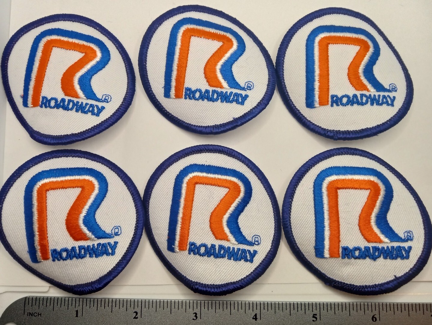 Vintage Roadway Express R Patch Yellow Blue White 2.5" Circle Yrc ...