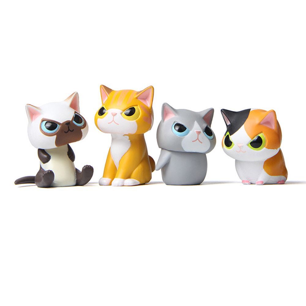 Mini Sculpture Garden Animal Outdoor Cat Molds Resin Crafts Lovely Cat ...