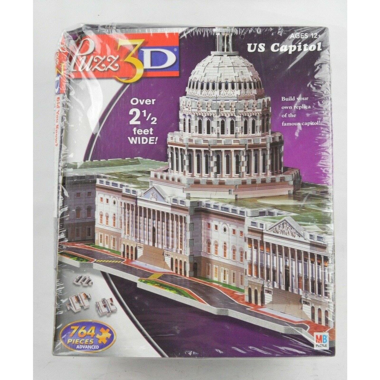 Milton Bradley Puzzle 3D Capitol Building Replica Hasbro 764pc Foam ...