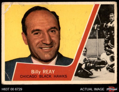 1963 Topps #22 Billy Reay Blackhawks COACH 1.5 - FAIR | eBay