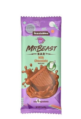 Mr. Beast Feastables Milk Chocolate Bars (10) Mr. Beast Candy 2.1oz ea ...