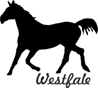 2 x Auto Aufkleber WESTFALE PFERD "westphalian horse " Car Sticker ...