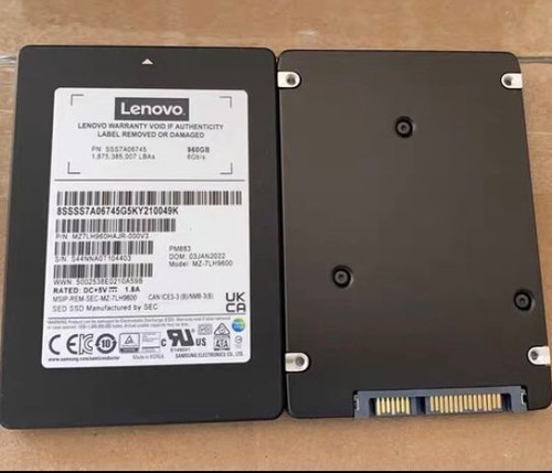 Lenovo Samsung 960GB PM883 SSD 2.5" SATA Solid State Drive MZ-7LH9600 ...
