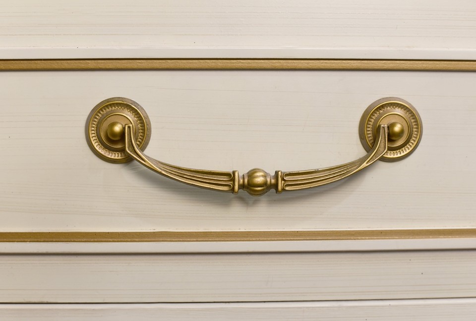 PAINT TO ORDER Vintage Transitional Highboy Dresser Gold Accents by ...