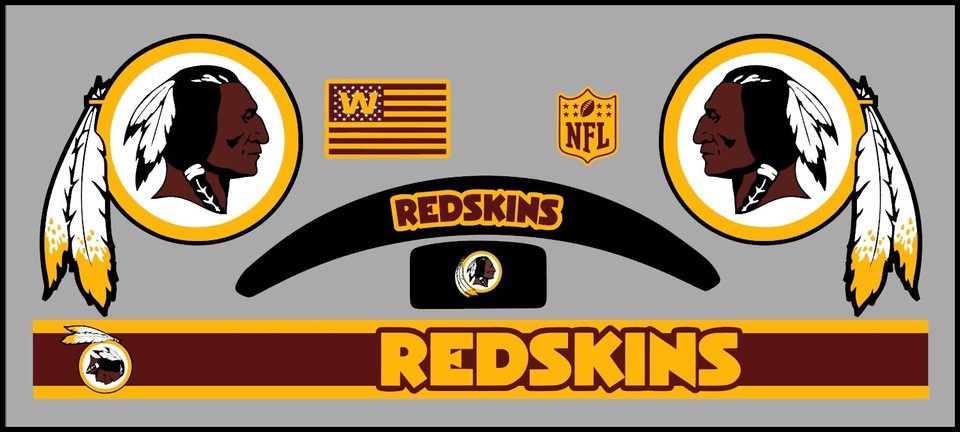 Washington Redskins Mini Helmet Alternate Decals - 15 designs to choose ...