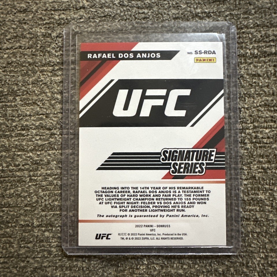 Rafael Dos Anjos 2022 Donruss UFC Silver Signature Series Auto #SS-RDA ...