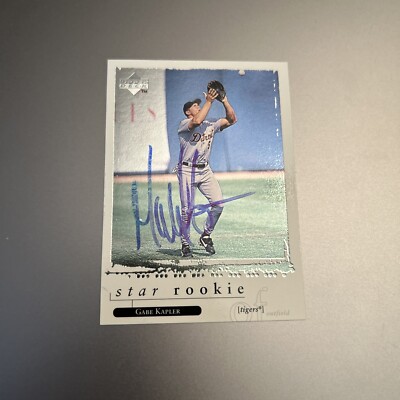 GABE KAPLER 1998 UPPER DECK ROOKIE RC AUTOGRAPHED SIGNED AUTO BASEBALL ...