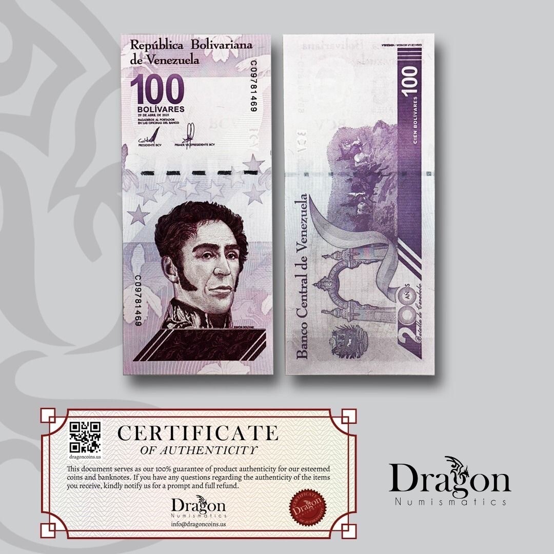 VENEZUELA 100 DIGITAL banknote 100 MILLION BOLIVAR 1 CIRC 2021 USED USA ...