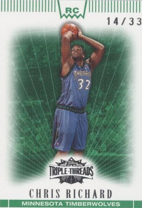 2007-08 Topps Triple Threads - Chris Richard #134 Emerald /33 (RC) for ...