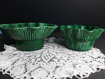2 Miramar Of California Pottery Planters Vases Green 1955 1956 | eBay