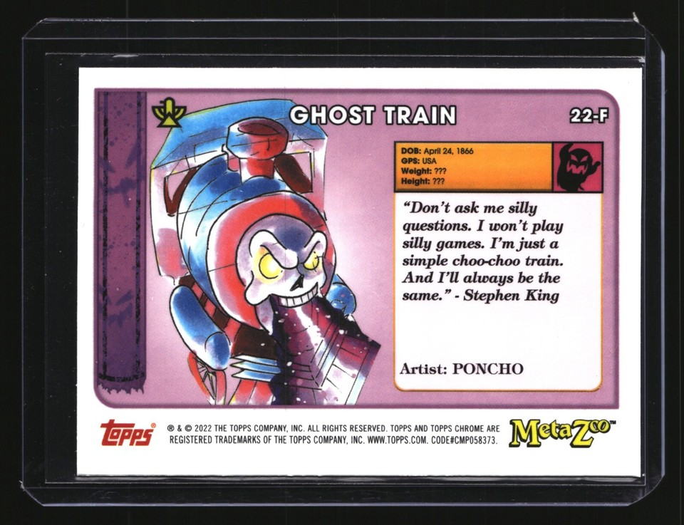 MetaZoo GHOST TRAIN 22-F (2022 Topps Chrome) Cryptid Camera Red | eBay