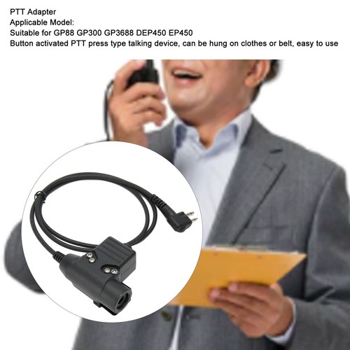 Mic PTT Adapter PU Walkie Talkie Connector Suitable For GP88 GP300 ...
