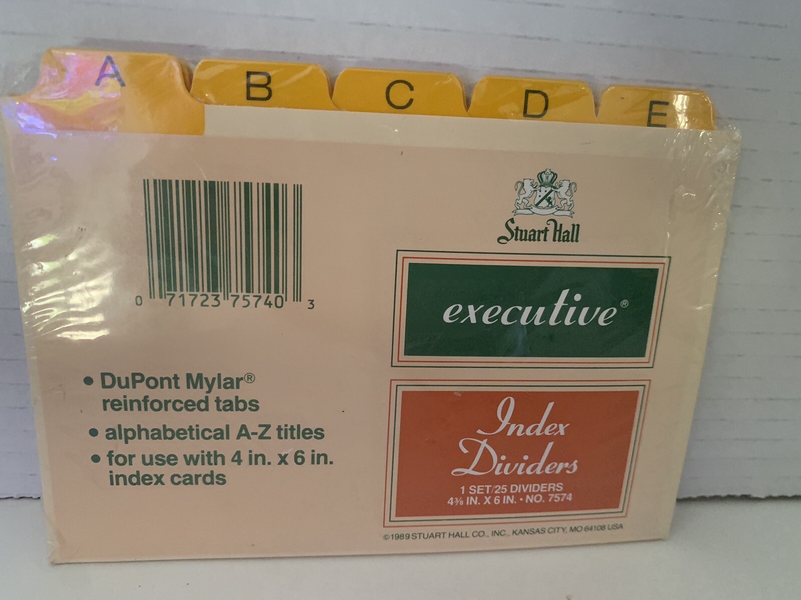 Vintage Index Guides Stuart Hall 5x8 Alphabet 3x5 Month & Kitchen 1989 ...