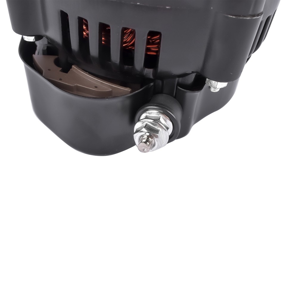 Black Mini Alternator For GM Denso Style with V-Belt 1 Wire Street or ...