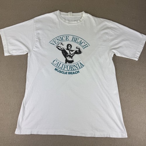 Vintage Arnold Schwarzenegger Venice Beach Large Shirt 80s 90s Single Stitch | eBay