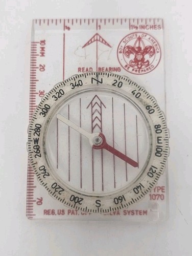 Vintage Boy Scouts of America Type 1070 Compass Red Silva System Sweden ...