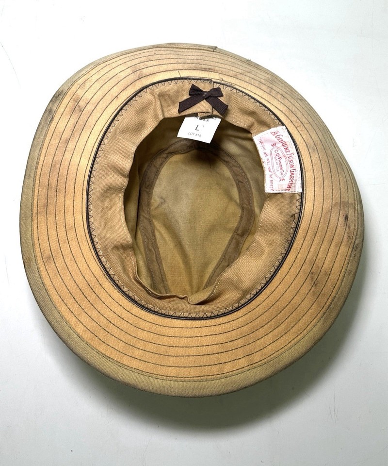 Vintage Genuine CC Filson Waxed Canvas Tin Cloth Packer Hat USA Size ...