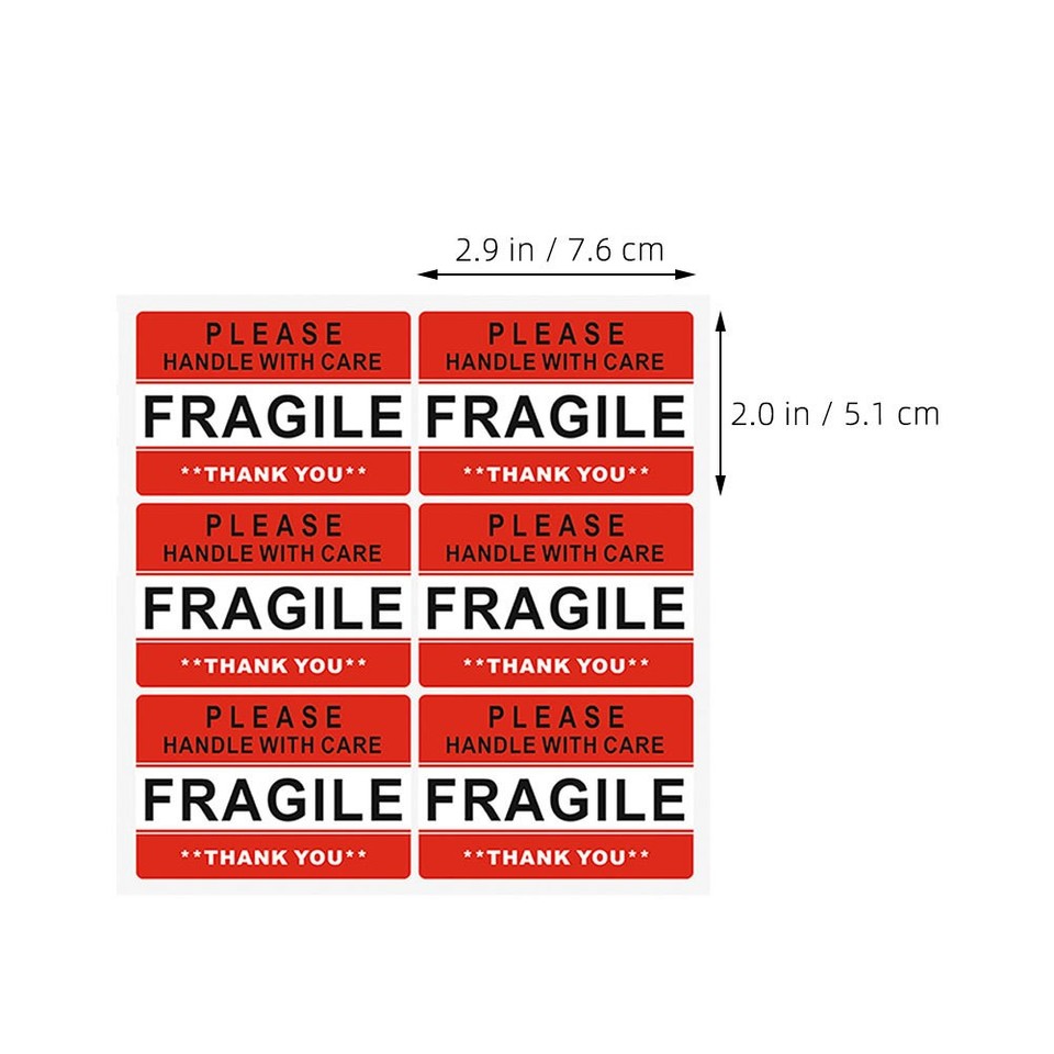 20 Sheets Fragile Labels for Moving Boxes Shipping Warning Stickers ...