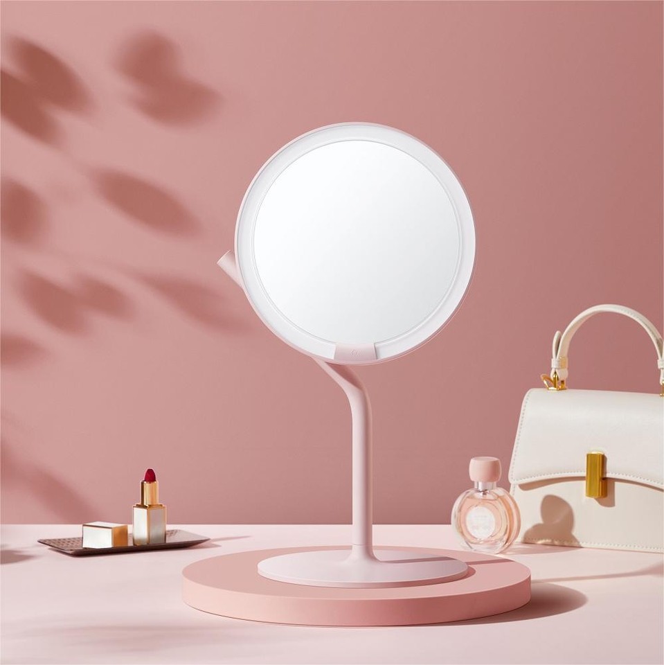 NEW AMIRO MINI O2 LED MAKEUP MIRROR LIGHT 1100 LUX DAYLIGHT PINK | eBay