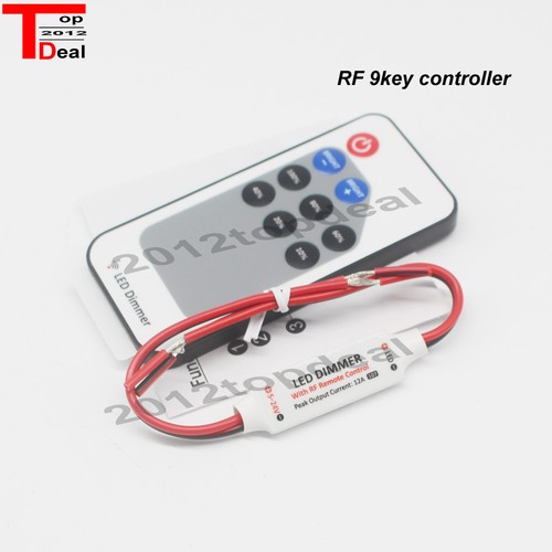 DC 5V -24V 9 Key-RF Ultra Slim Mini RF Wireless Remote Controller LED ...