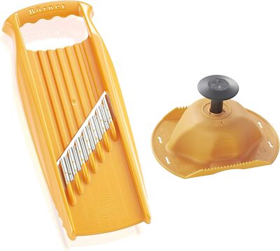 BORNER PL Thick-Cut Potato Waffle Slicer XXL +Orange Safety Holder Set ...