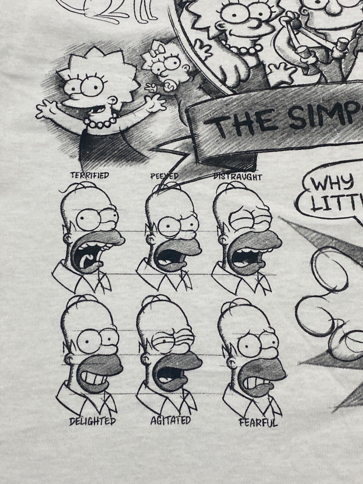 Liquid Blue Simpsons Pencil Sketch Drawing Graphic T-… - Gem