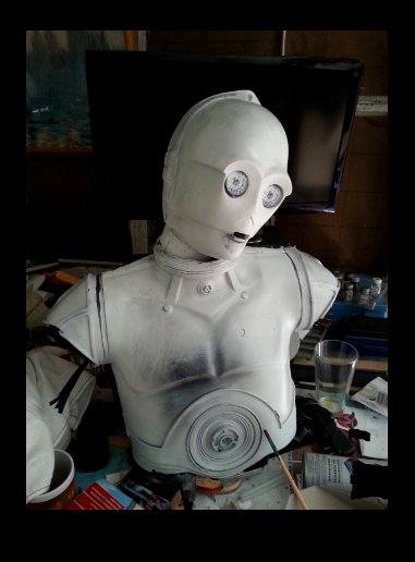 1 STAR WARS LIFE-SIZE ROBOT K3-PO C3PO ANDROID MODEL KIT PROP Lighting ...