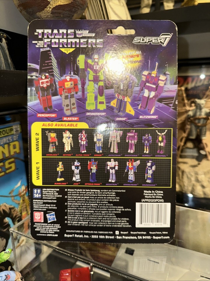 Hasbro Super 7 ReAction Transformers Chrome Commander Megatron 2020 3. ...